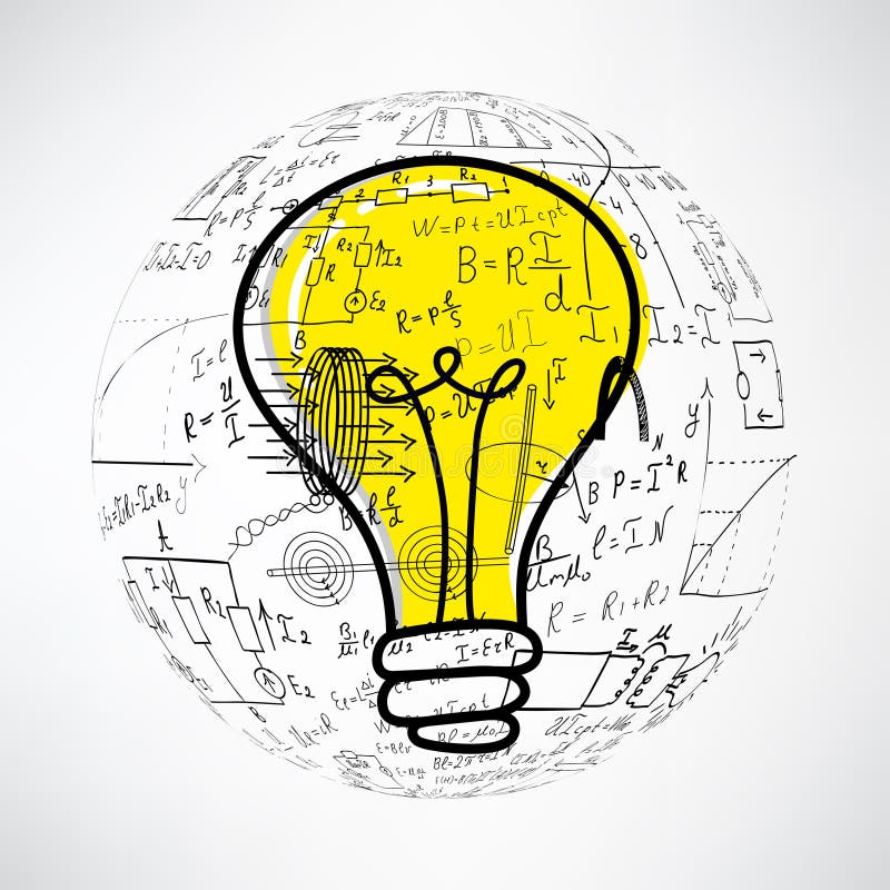 Mathematical Equations and Formulas Stock Illustration - Illustration ...