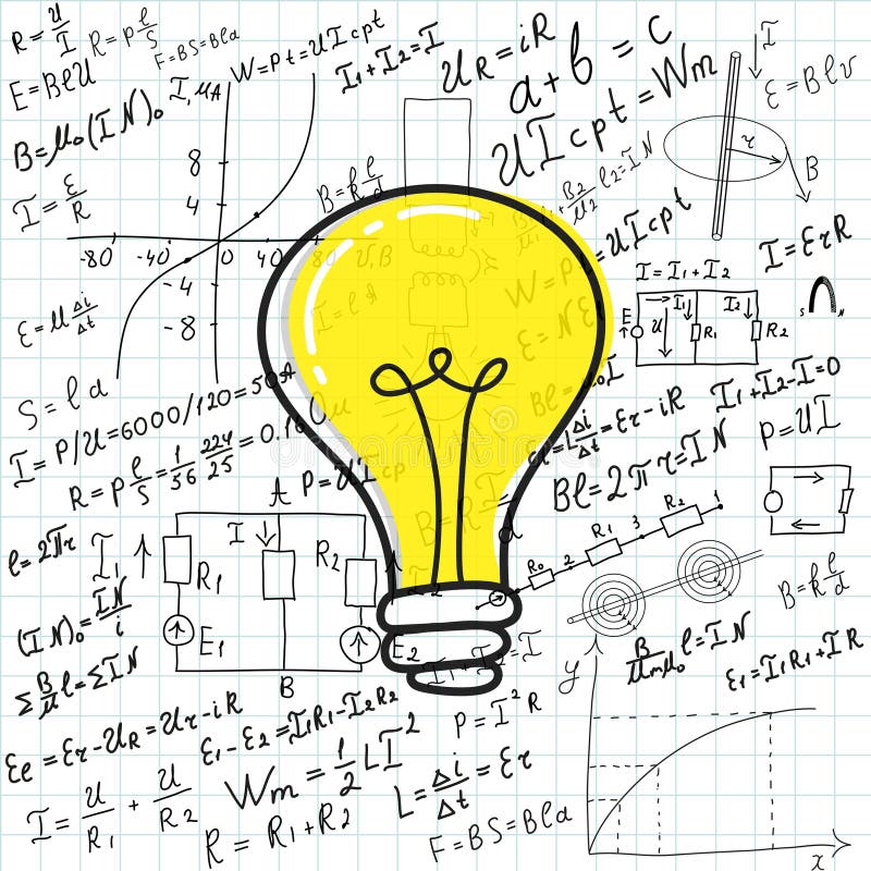 Mathematical Equations and Formulas Stock Vector - Illustration of ...