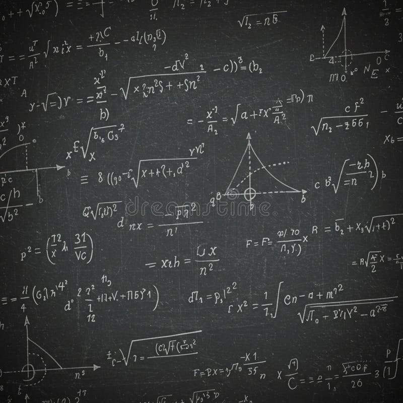 Mathematical Equations and Formulas Densely Cover a Blackboard ...