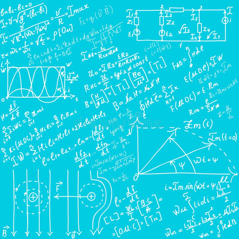 Mathematical Equations and Formulas Stock Vector - Illustration of ...