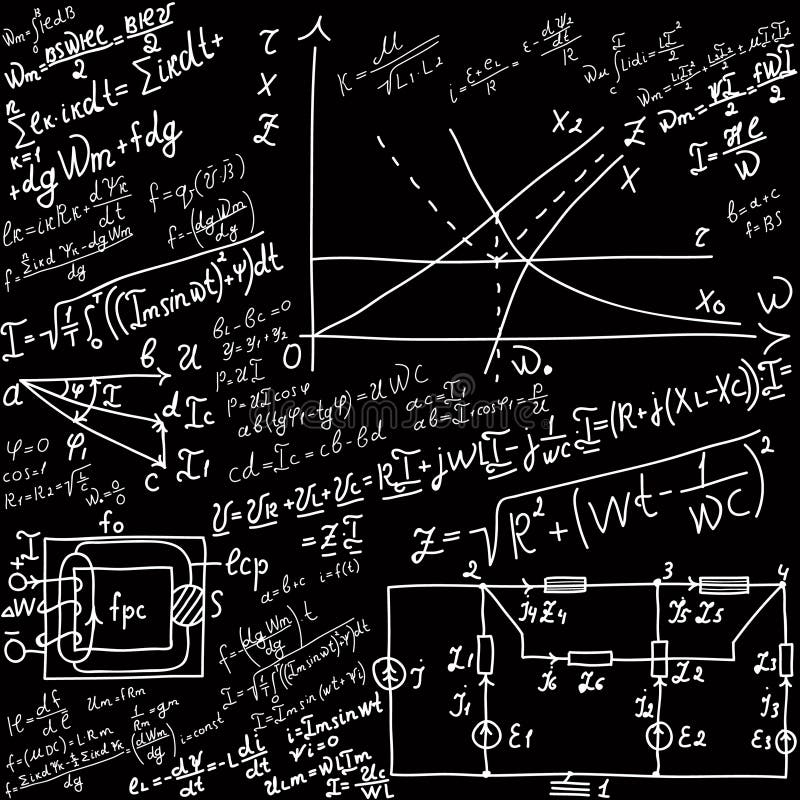 Mathematical Equations and Formulas Stock Vector - Illustration of ...