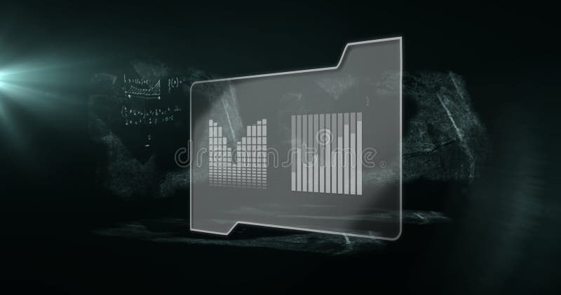 Mathematical Equations and Graphs Image Over Digital Folder Icon Stock ...