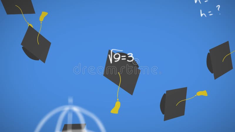 Mathematical Equations Floating Against Screens with Mathematical ...