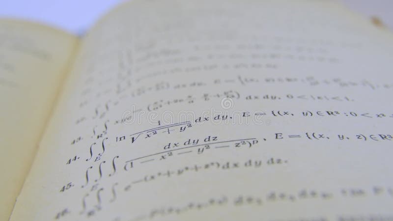 Formulas Mathematic Formulae Equations on Paper Integral Book Stock ...