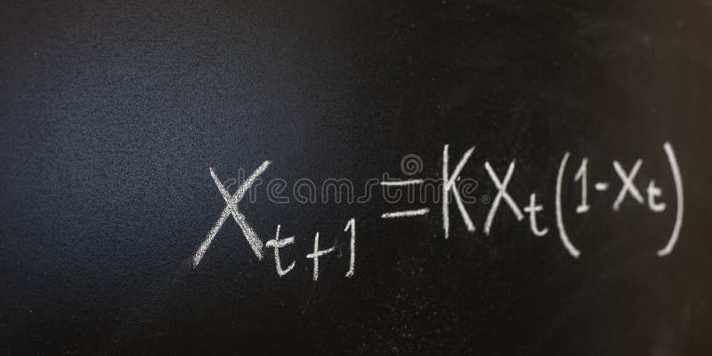 Mathematical Equations Written On A Blackboard Stock Image Image Of