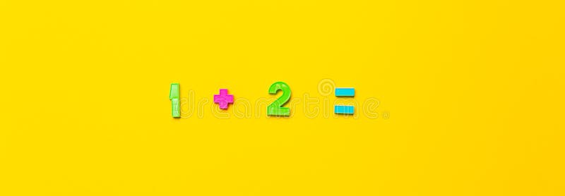 Numbers 1-10 with Equal Symbol on Cork Board. Stock Image - Image of ...