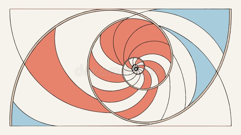 Nautilus Fibonacci Spiral, Depicting Golden Ratio and Mathematical Form ...