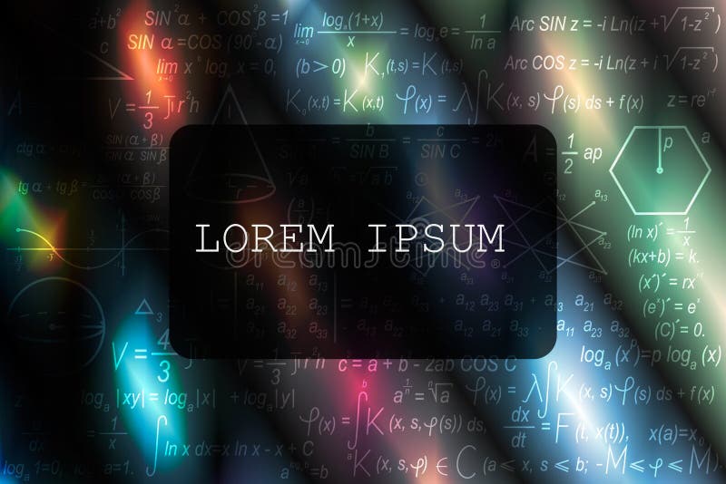 Mathematical Formula Background Stock Vector - Illustration of math ...