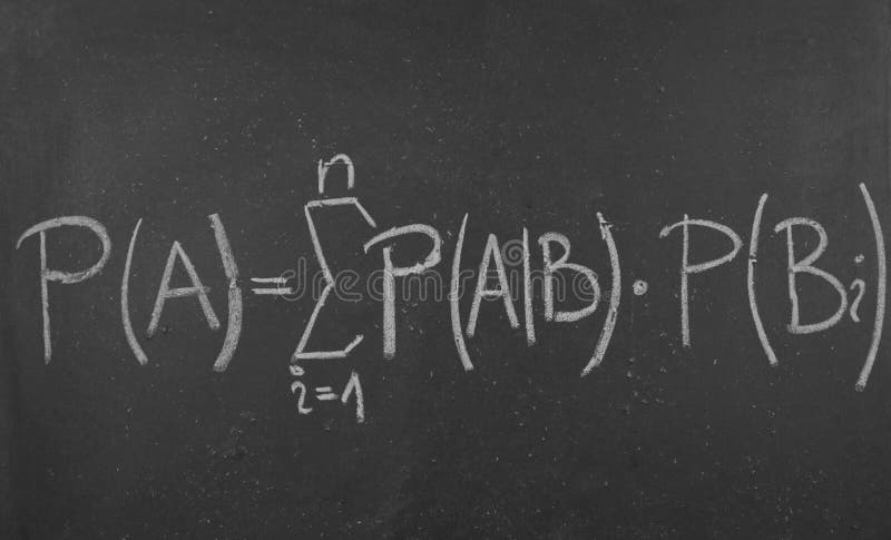 Mathematical Formula for Complete Probability Stock Photo - Image of ...