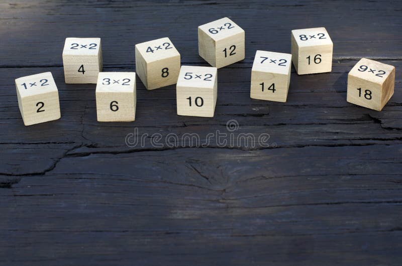 Mathematical Formula 1x1 Cube in Wooden Background Stock Image - Image ...