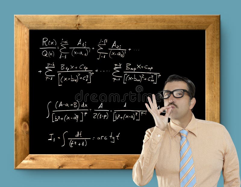 Mathematical Formula Genius Nerd Geek Easy Resolve Stock Image - Image ...