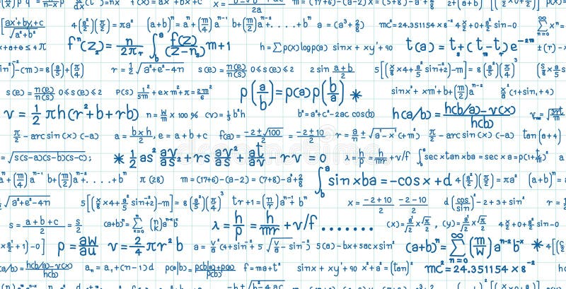 Mathematical Formula Table. Stock Image - Image of theory, calculate ...