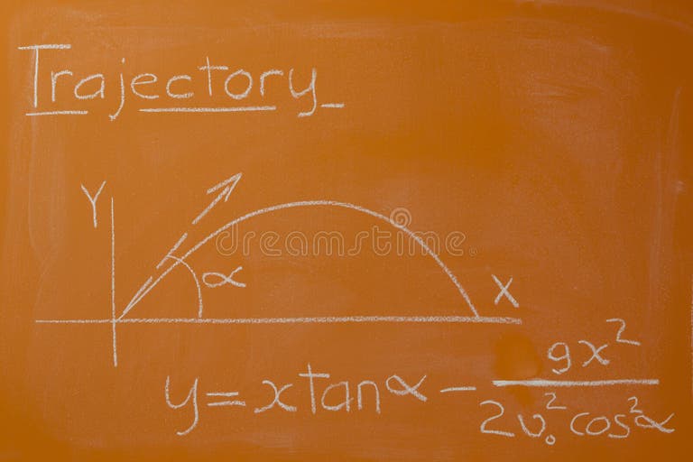 Mathematical Formula Trajectory Stock Image - Image of science, chalk ...