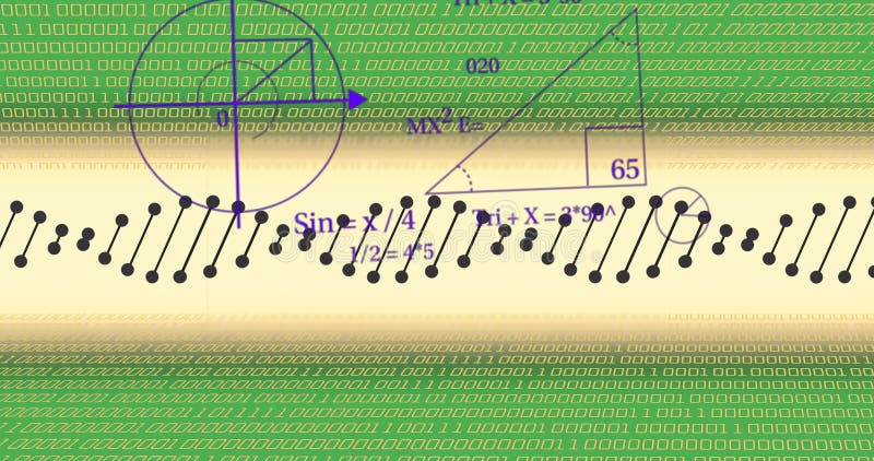 Mathematical Formulas and Binary Code Over DNA Strand Illustration Stock Footage - Video of ...