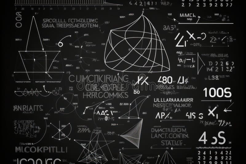 Mathematical Formulas and Calculations. Beautiful Illustration Picture ...
