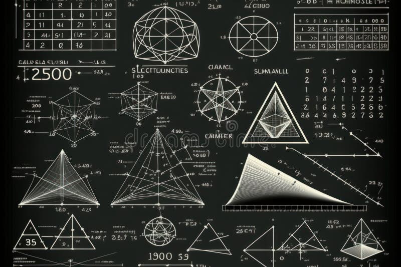Mathematical Formulas and Calculations. Beautiful Illustration Picture ...