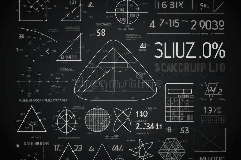 Mathematical Formulas and Calculations. Beautiful Illustration Picture ...