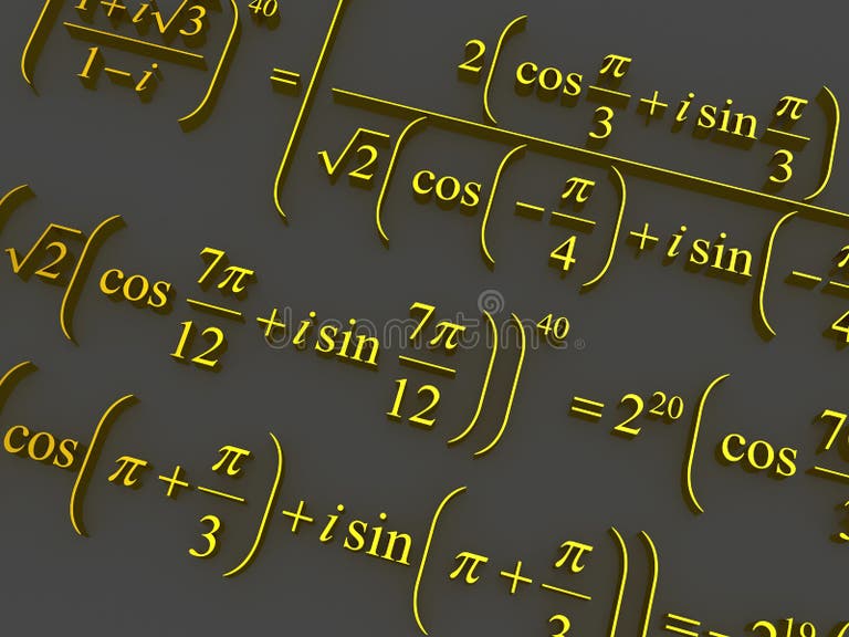 Mathematical formulas. stock illustration. Illustration of student ...
