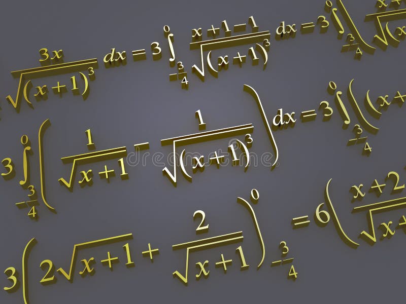 Mathematical Formulas and Question Marks Stock Photo - Image of ...