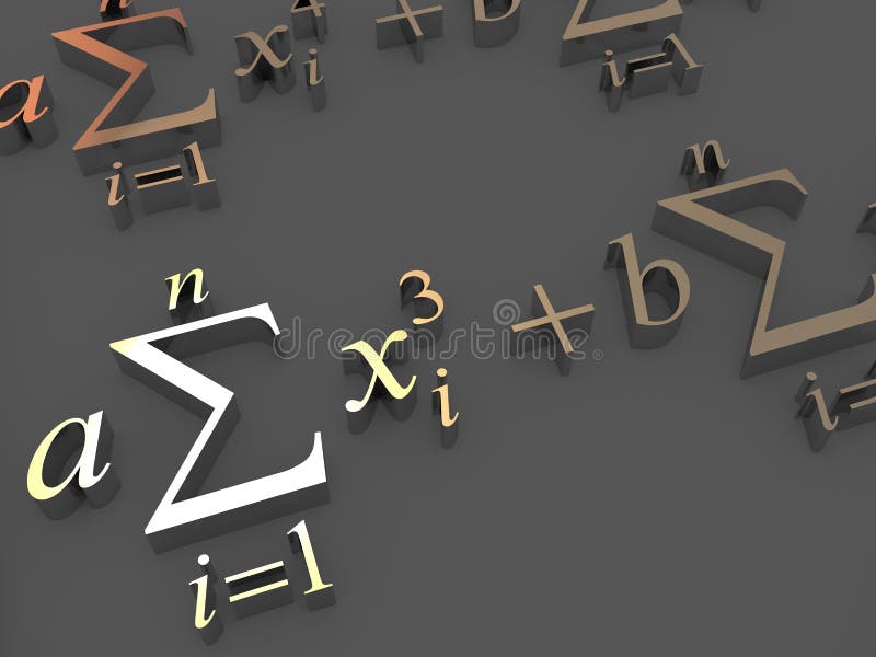 Mathematical formulas. stock illustration. Illustration of beautiful ...