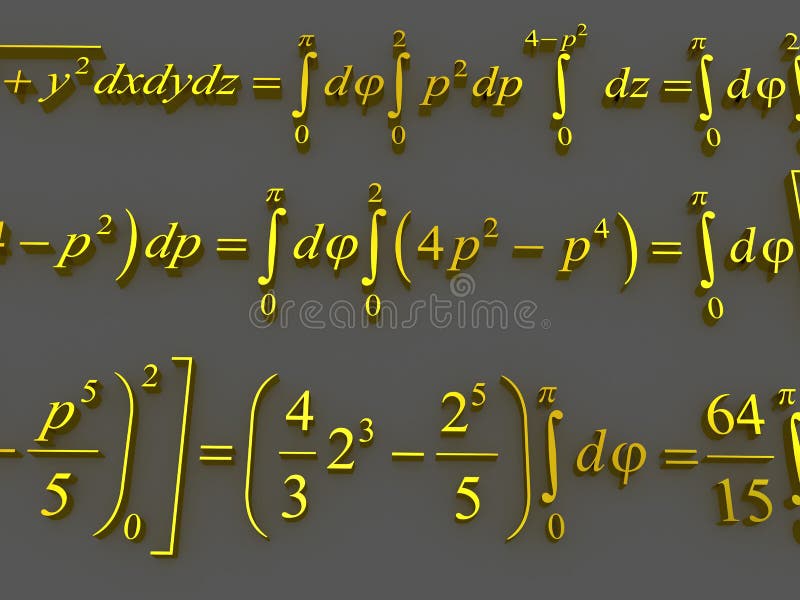 Mathematical formulas. stock illustration. Illustration of formulas ...