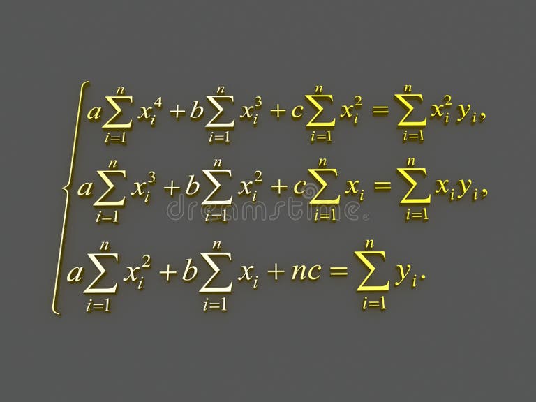 Mathematical formulas. stock illustration. Illustration of academic ...
