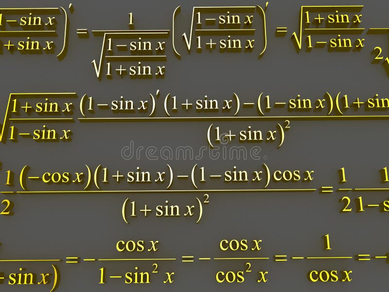 Mathematical formulas. stock illustration. Illustration of symbol ...