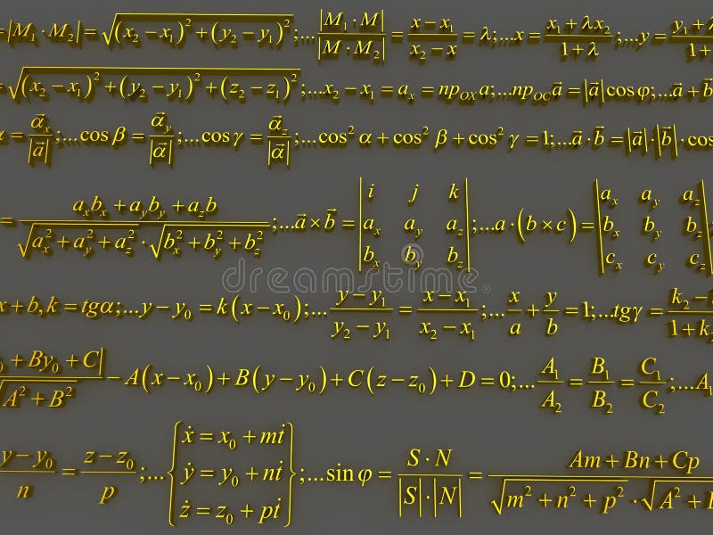 Mathematical formulas. stock image. Image of lesson, mathematical ...
