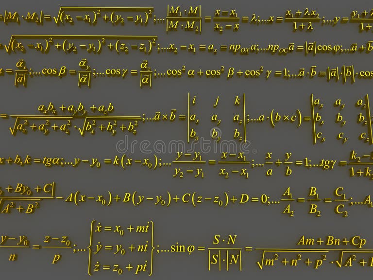 Mathematical formulas. stock image. Image of lesson, mathematical ...