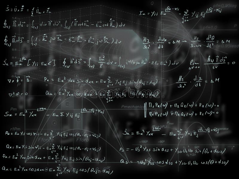 Physics background stock illustration. Illustration of equations - 7373836