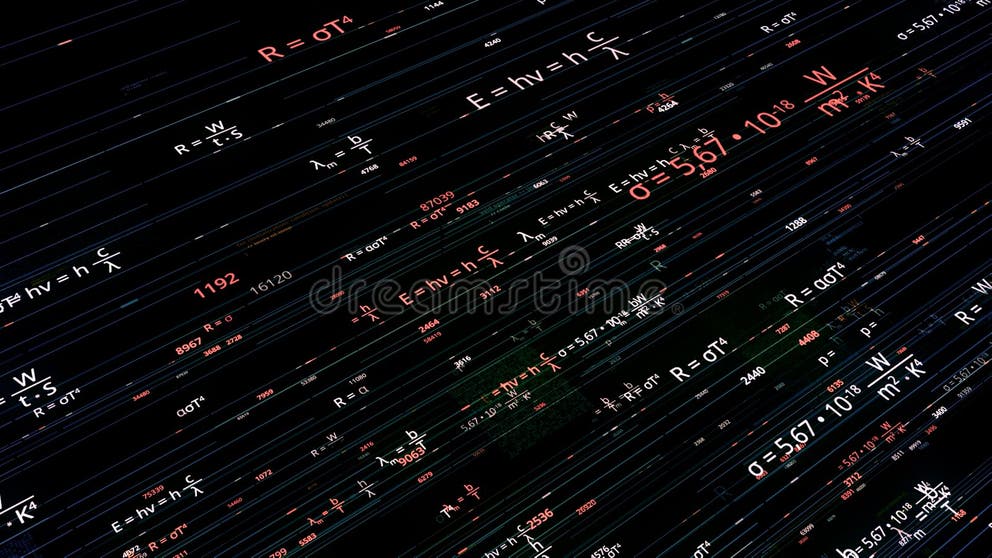 Mathematical Formulas in Matrix. Animation. Rewritable Mathematical ...