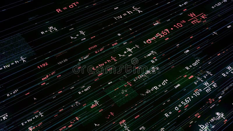 Mathematical Formulas in Matrix. Animation. Rewritable Mathematical ...