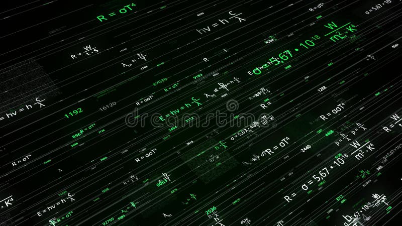 Mathematical Formulas in Matrix. Animation. Rewritable Mathematical ...