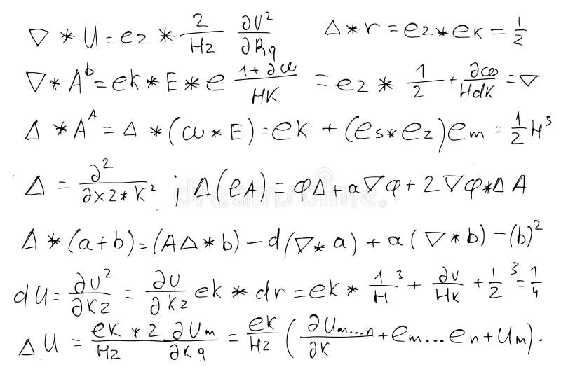 Mathematical Formulas Hand Drawn Stock Illustrations – 536 Mathematical ...