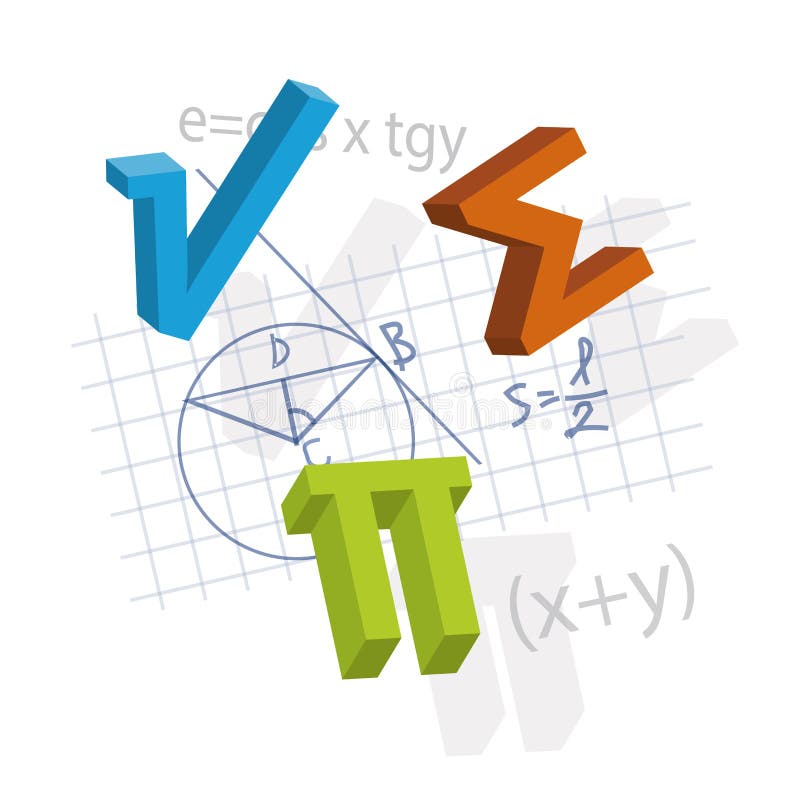 Mathematical Formulas and Symbols, Dynamic Composition. Stock Vector ...