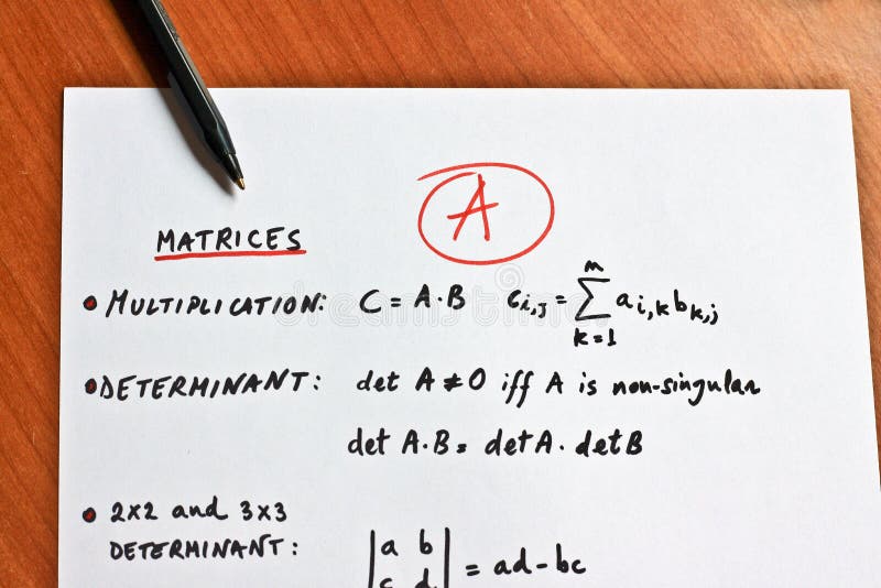 Physics Formulas Written on a White Paper Stock Photo - Image of hall ...