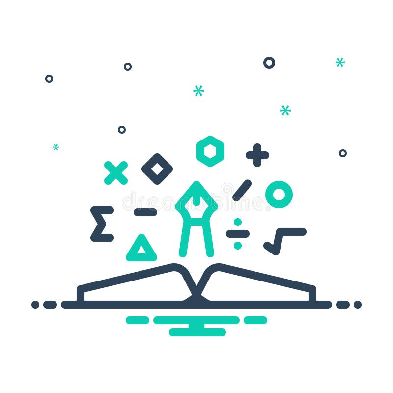 Mix Icon for Mathematical, Math and Divide Stock Vector - Illustration ...