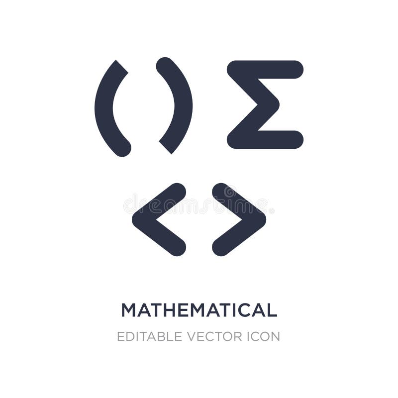 Mathematical Icon in Trendy Design Style. Mathematical Icon Isolated on ...
