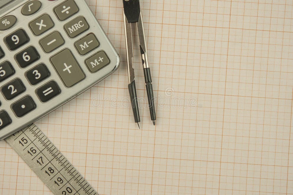 Mathematical Instruments Lie on a Graph Paper with Copy Space for Text ...