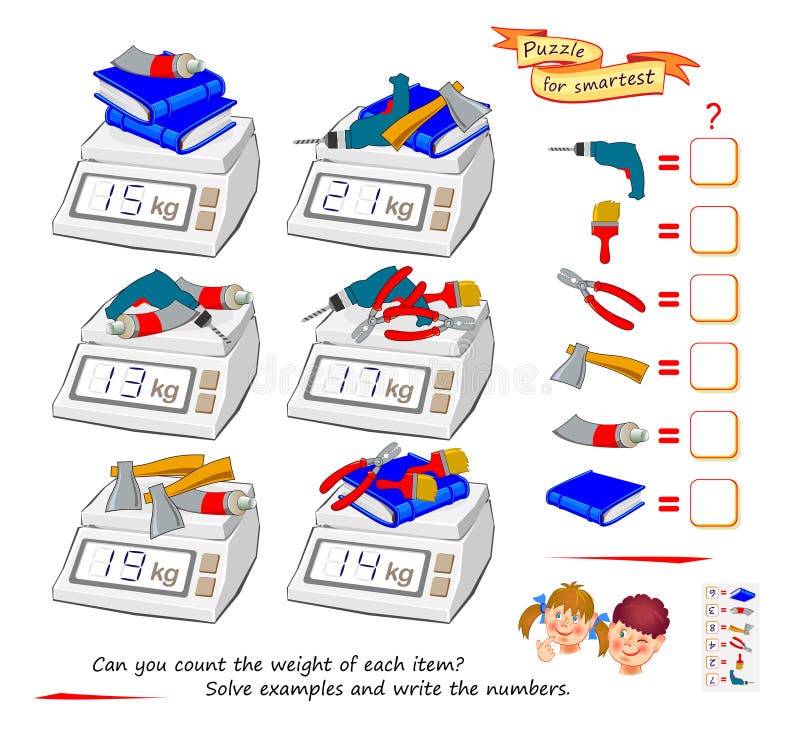 Mathematical Logic Puzzle Game for Smartest. Can You Count the Weight ...