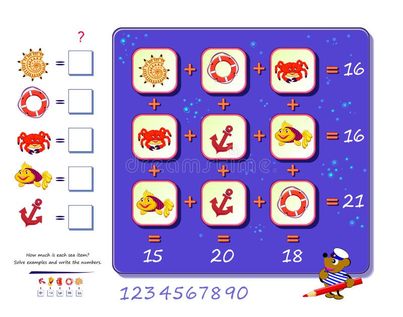 Math Logic Puzzle Smartest Stock Illustrations – 118 Math Logic Puzzle ...