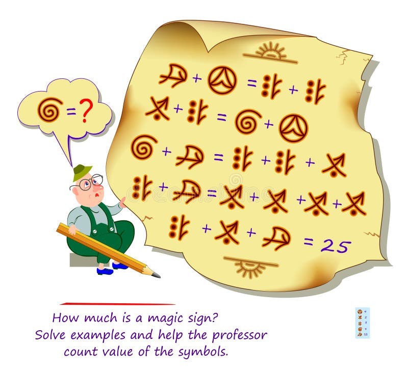 Mathematical Logic Puzzle Game. Solve Examples and Count Which Number ...