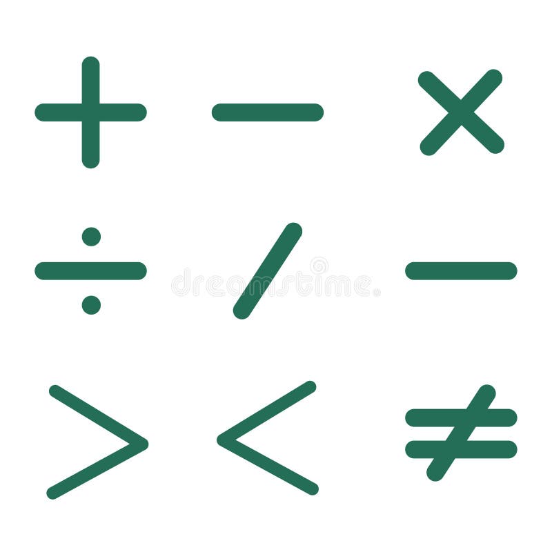 Mathematical marks stock vector. Illustration of business - 233849708