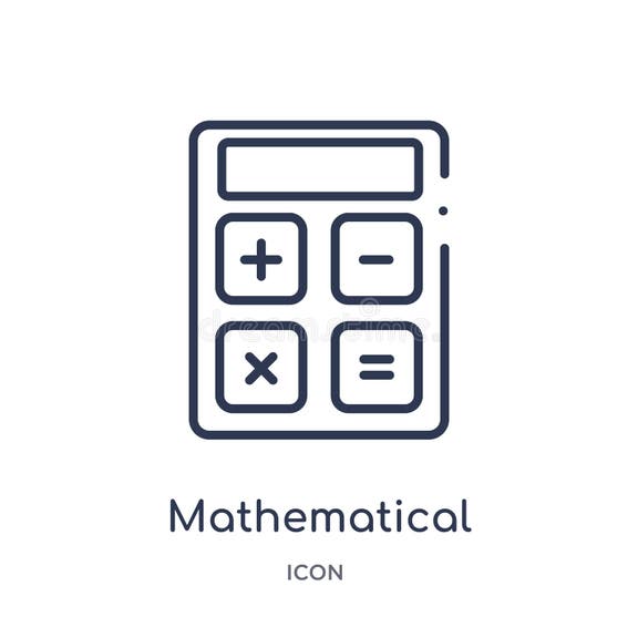 Mathematical Operations Icon from Technology Outline Collection. Thin ...