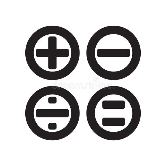 Mathematical Operations Icon Vector Isolated on White Background Stock ...