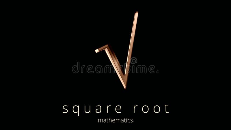 Mathematical Operators. Square Root Symbol, Illustration. Logo, Poster ...