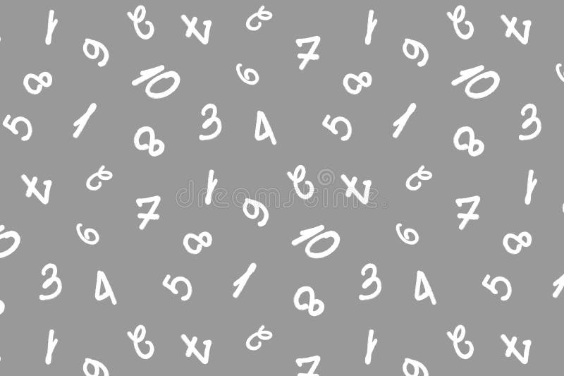 Mathematical Pattern on a Gray Background - Different Numbers in Random ...