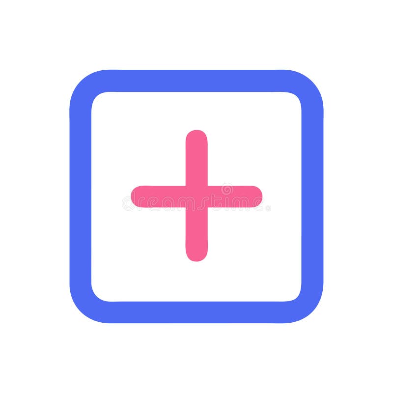 Mathematical Plus Icon for Calculations Stock Vector - Illustration of ...