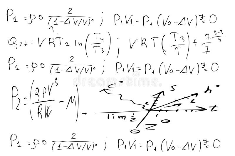 Mathematical, Scientific Formulas and Expressions. Educational, Vector ...