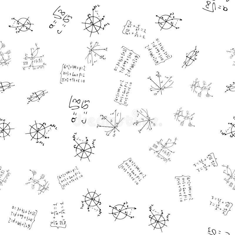 Mathematical Scientific Vector Seamless Pattern with Equations ... Mathematical Scientific Vector Seamless Pattern with Equations ...